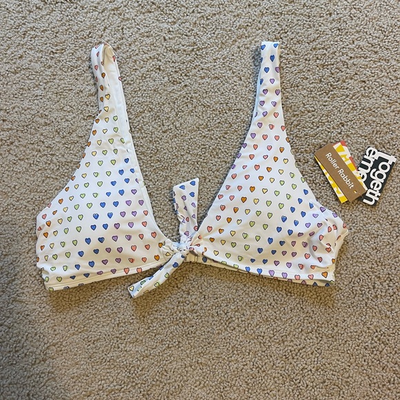 Roller Rabbit | Swim | Roller Rabbit Disco Hearts Bikini Top | Poshmark